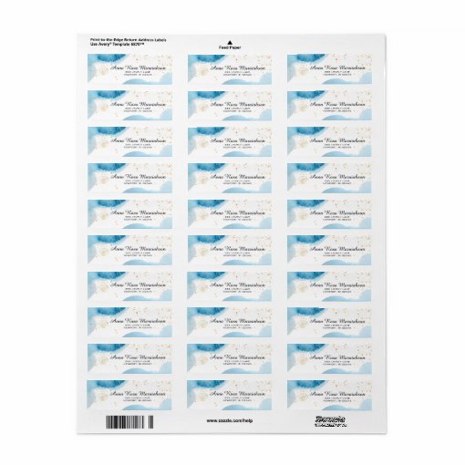 *~*Glitter Ocean Gold Nautical Beach Scallop Shell Label | Zazzle