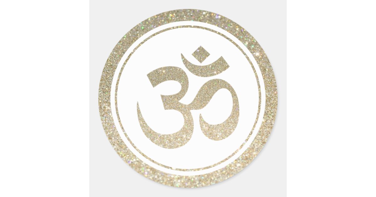 Glitter Om Symbol Sticker | Zazzle