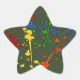 Glitter Paintball Party Paint Splatter Star Sticker | Zazzle