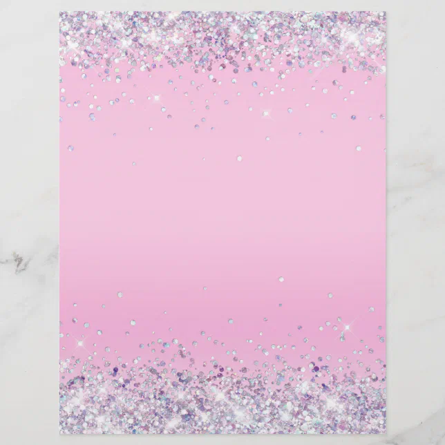 Glitter pink blank flyer | Zazzle