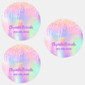 Glitter pink magical unicorn rainbow school labels | Zazzle