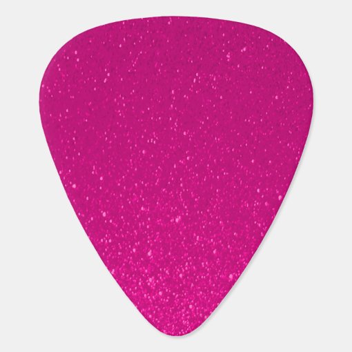 Glitter Pink Print | DIY Text Guitar Pick | Zazzle