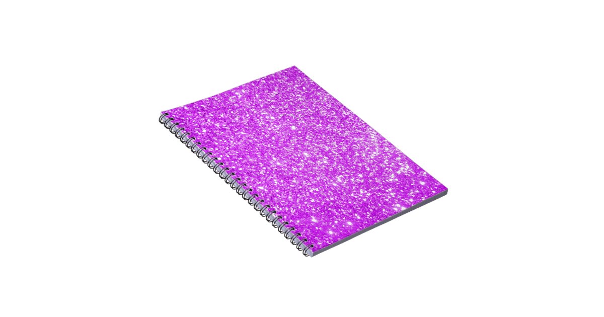 Glitter Purple Notebook | Zazzle