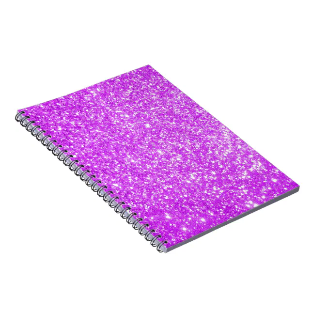 Glitter Purple Notebook | Zazzle