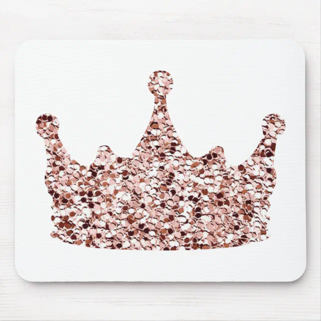 Glitter Rose Gold Crown Clipart Queen ClipartCrown Mouse Pad | Zazzle