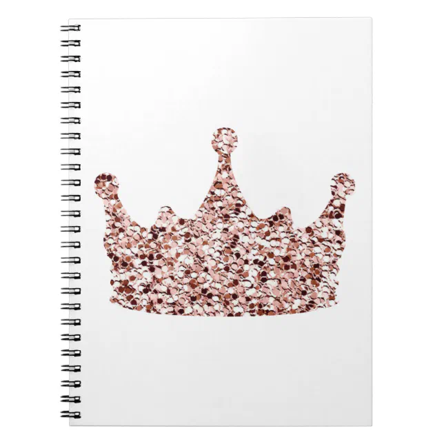 Glitter Rose Gold Crown Clipart Queen ClipartCrown Notebook | Zazzle