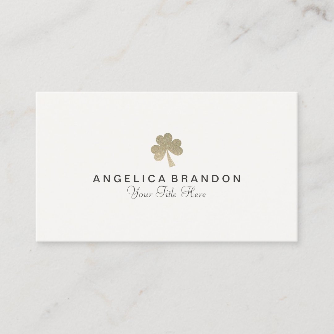 Glitter Shamrock Business Card | Zazzle