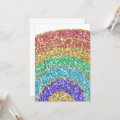 Glitter Sparkle Gold Rainbow Card | Zazzle