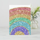 Glitter Sparkle Gold Rainbow Card | Zazzle