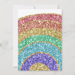 Glitter Sparkle Gold Rainbow Card | Zazzle