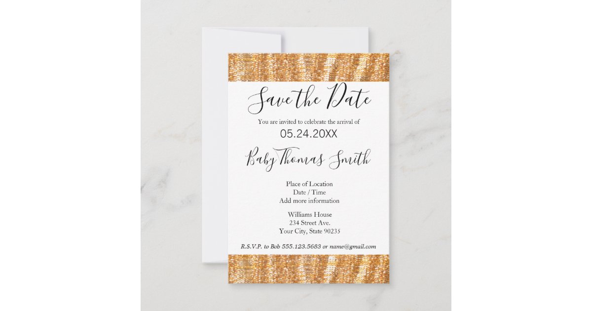 Glitter Trim Invitation | Zazzle