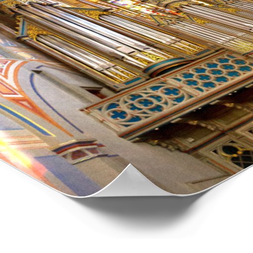Glittering pipe organ poster | Zazzle