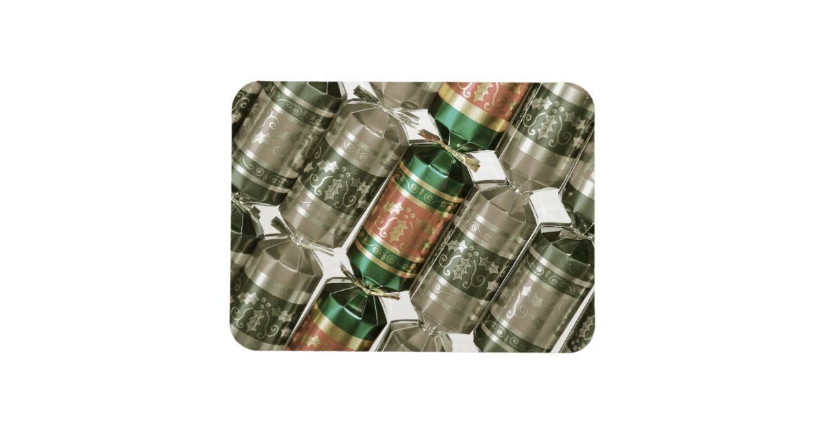 Glittery christmas poppers magnet | Zazzle