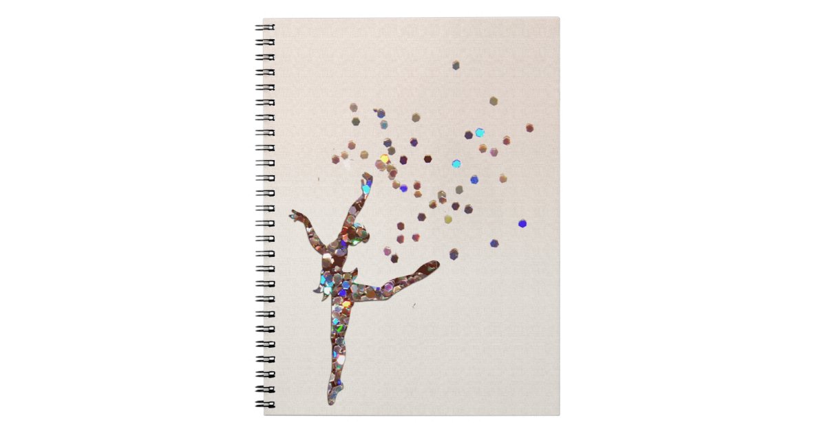 Glittery Dancer Notebook | Zazzle