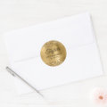 Glittery Gold Foil 50th Birthday Classic Round Sticker | Zazzle