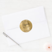 Glittery Gold Foil Mis XV Anos Birthday Classic Round Sticker | Zazzle