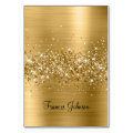Glittery Gold Individual Name Place Cards | Zazzle