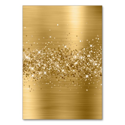 Glittery Gold Individual Name Place Cards | Zazzle