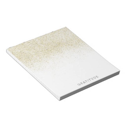 Glittery Gold Notepad | Zazzle