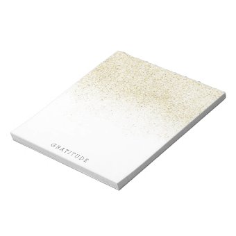 Glittery Gold Notepad | Zazzle