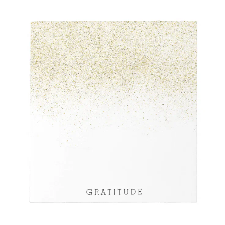 Glittery Gold Notepad | Zazzle
