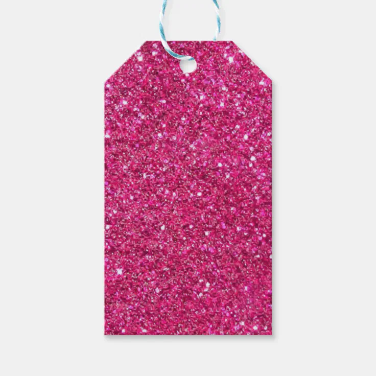 Glittery Pink Gift Tags | Zazzle