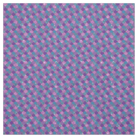 MERMAID TAILS Aqua Fish Scale Pattern Fabric | Zazzle