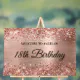 Glittery Rose Gold Foil 18th Birthday Welcome Acrylic Sign | Zazzle