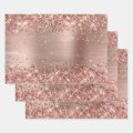 Glittery Rose Gold Ombre Foil Wrapping Paper Sheets | Zazzle