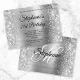 Glittery Silver Fancy Monogram 21st Birthday Invitation | Zazzle