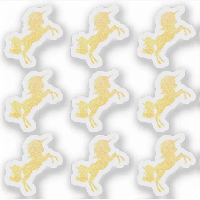 Glittery Sparkle Unicorn - Magical Sparkle Party Sticker | Zazzle