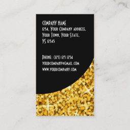 Glitz "Gold" 'VIP Pass' Black Curve business card | Zazzle