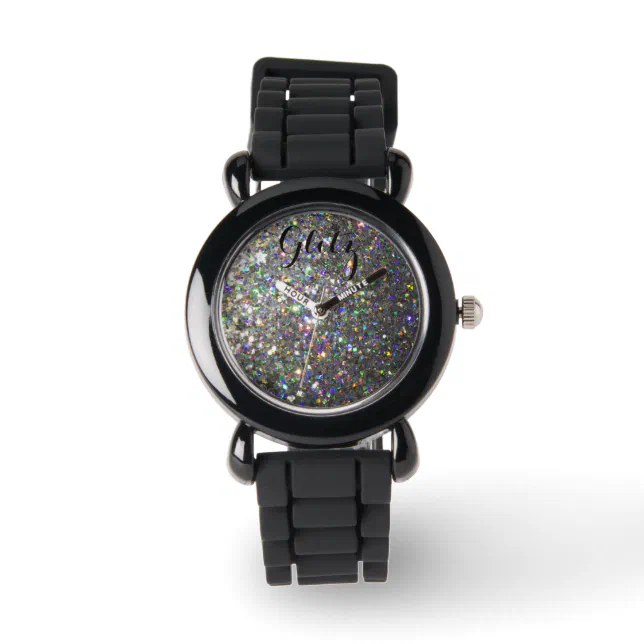 Glitz Silver and Hologram Glitter Watch! Watch | Zazzle