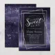 Glitzy Foil | Indigo Midnight Purple Faux Shimmer Invitation | Zazzle