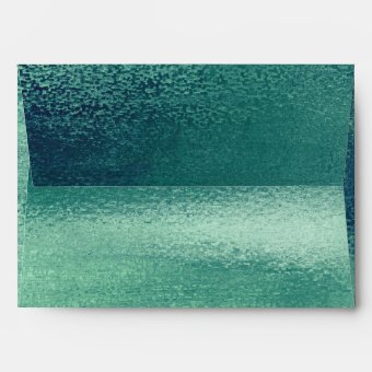 Glitzy Foil | Seafoam Faux Iridescent Green RSVP Envelope | Zazzle