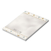 Glitzy Mermaid Blue Gold Sparkle Glitter Notepad | Zazzle