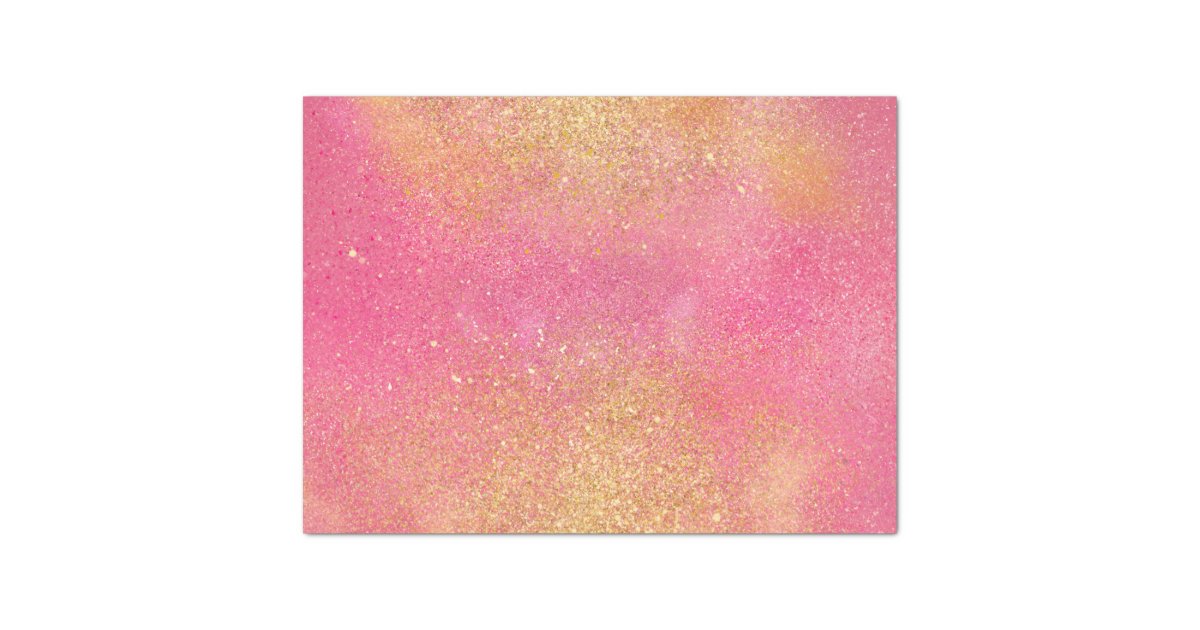 Glitzy Pink Gold Sparkle and Shine Tissue Paper | Zazzle