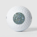 Glitzy Sparkly Silver Glitter Bling Golf Balls | Zazzle