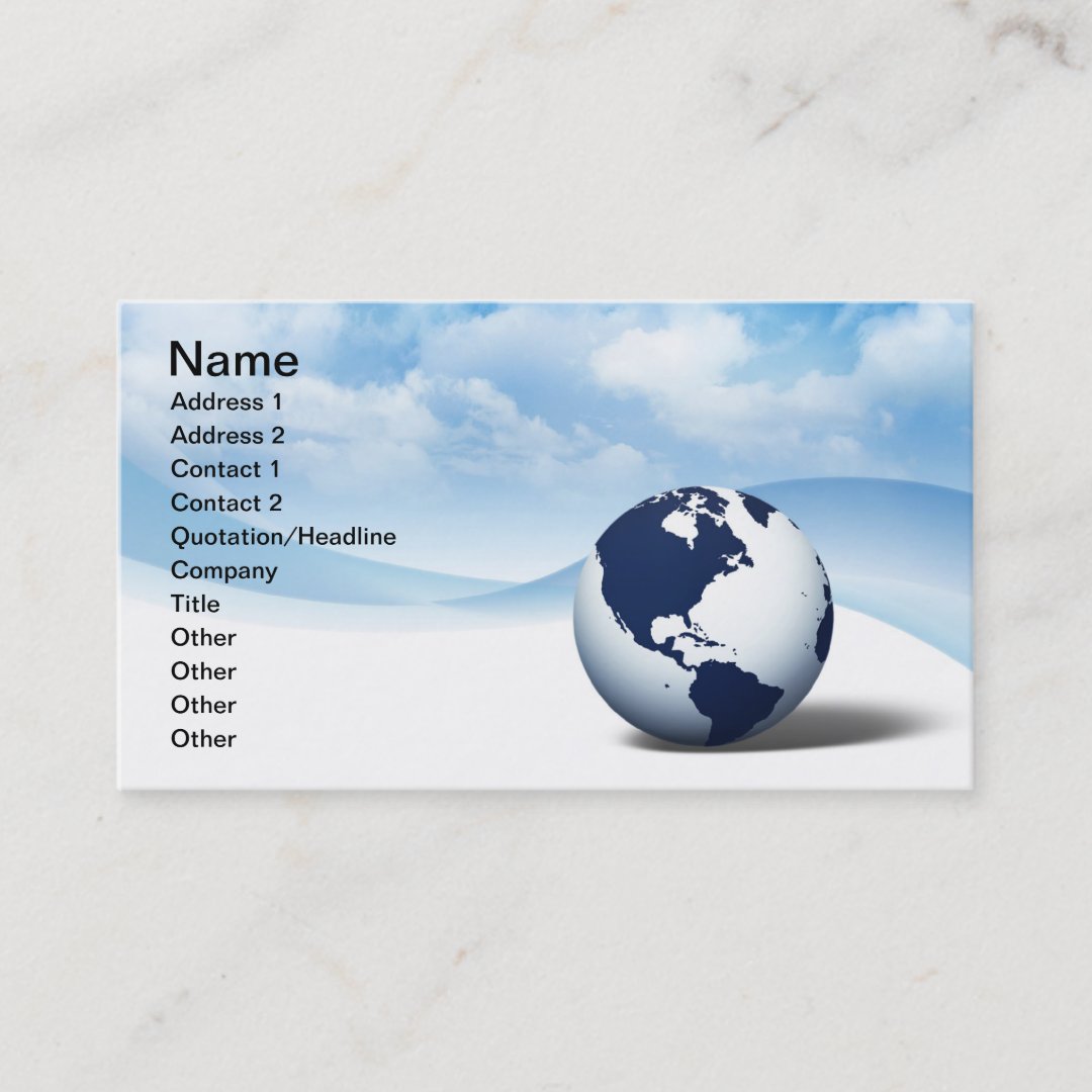Global Business Card | Zazzle