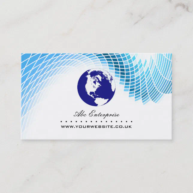 Global Executive Business Card (Blue Globe v2) | Zazzle