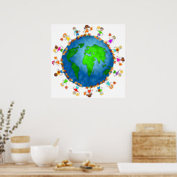 Global Fall Kids Poster | Zazzle