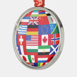 Global Flags Keepsake Ornament | Zazzle
