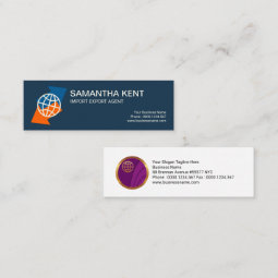 Global Import Export Logistic Arrows Mini Business Card | Zazzle