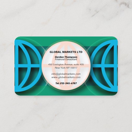 Global Markets Business Card | Zazzle
