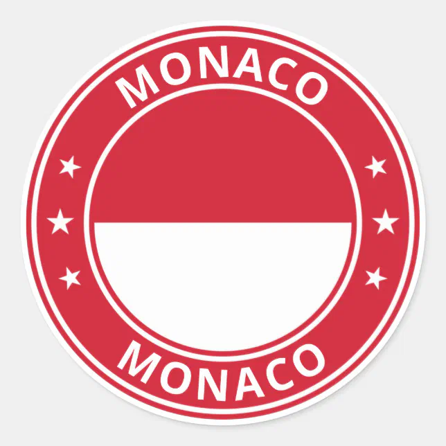 Global Traveler - Monaco Classic Round Sticker | Zazzle