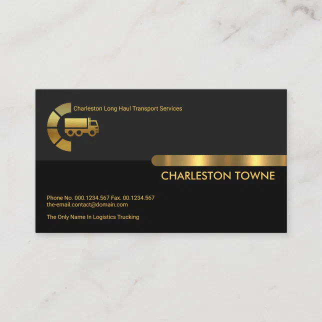 Global Truck Letter-C Transport Service Business Card | Zazzle