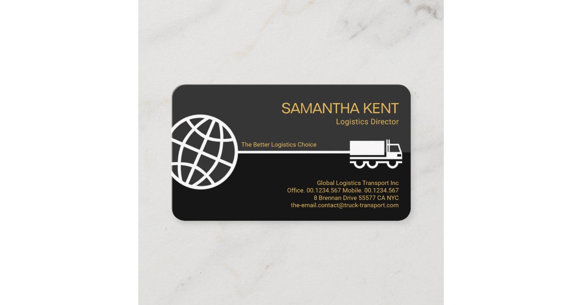 Global Truck Supply Line Logistics Business Card | Zazzle