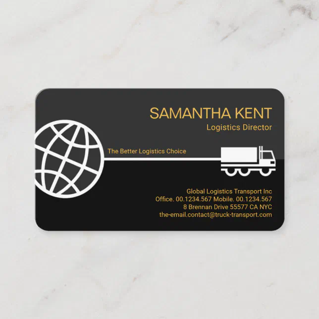 Global Truck Supply Line Logistics Business Card | Zazzle