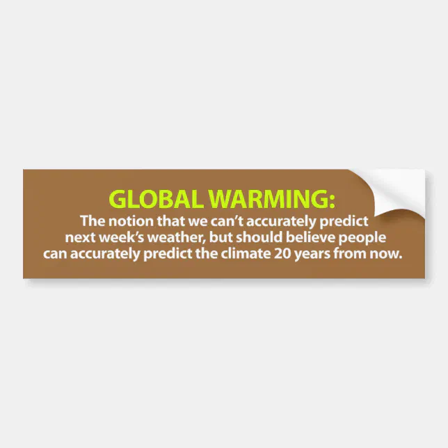 Global Warming Bumper Sticker | Zazzle