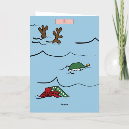 Global Warming Santas Climate Change Christmas Holiday Card | Zazzle